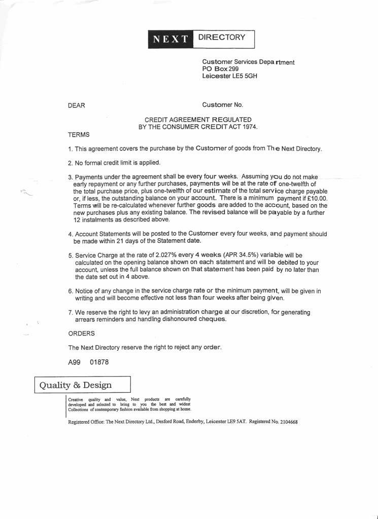 NEXT Directory - response to CCA request - Store Cards - National ...